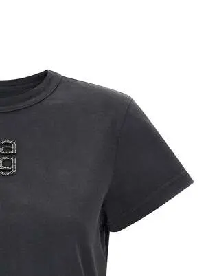 Alexander Wang Hotfix Logo T-shirt - Black