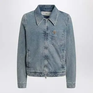 Ami Denim De Coeur Zip-up Jacket