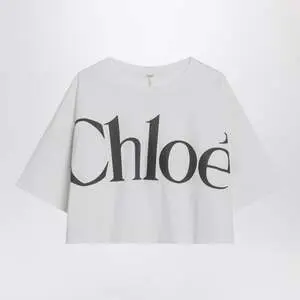 Chloé Boxy T-shirt With Logo Print - White