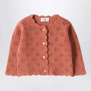 IL GUFO Merino Wool Cardigan With Openwork Pattern