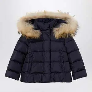 IL GUFO Nylon Down Jacket With Faux Fur