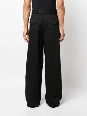 JIL SANDER Cotton Wide Leg Trousers