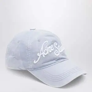 Acne Studios Baseball Cap With Logo - Light Blue