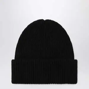 Almada Label Wool And Cashmere Beanie - Black