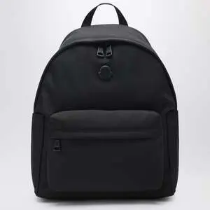 Moncler Pierrick Backpack With Metal Logo - Black