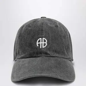 ANINE BING Washed Cotton Baseball Cap - Grey