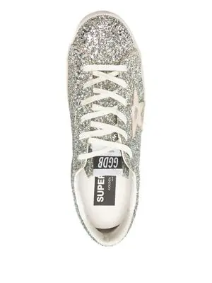 GOLDEN GOOSE Super-star Leather Sneakers - Silver