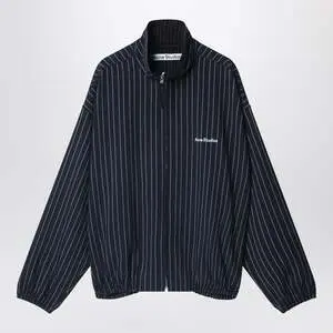 Acne Studios Pinstripe Zip-up Jacket - Blue