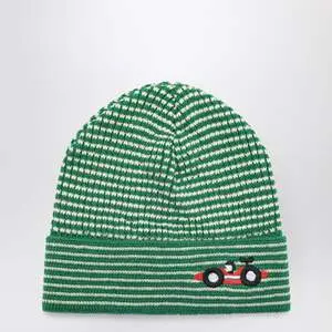 BOBO CHOSES Striped Beanie - Green