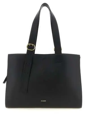 JIL SANDER Cannolo Leather Shopping Bag