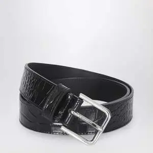 THE FRANKIE SHOP Toni Croc Belt - Black