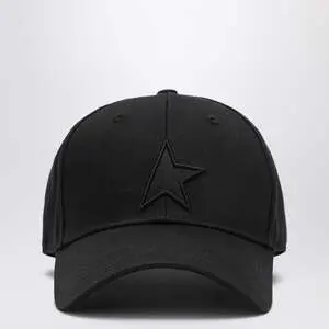 GOLDEN GOOSE Baseball Cap With Embroidered Star - Black