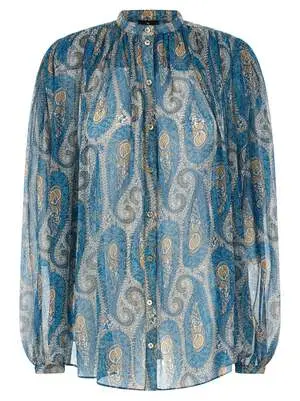 Etro Patterned Silk Georgette Shirt