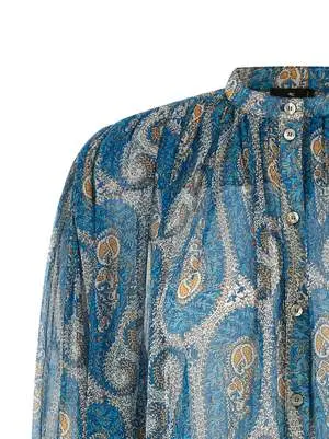 Etro Patterned Silk Georgette Shirt