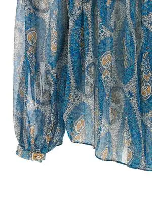 Etro Patterned Silk Georgette Shirt