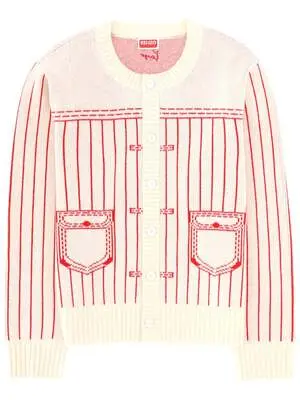 Kenzo Cardigan Trompe L'oeil - White