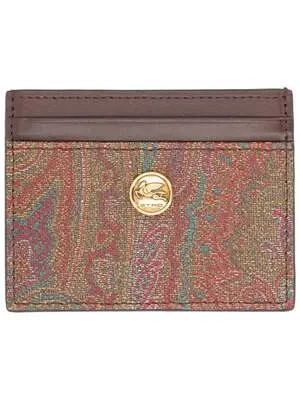 Etro Card Holder 'paisley - Brown