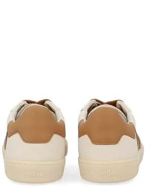 Hogan Leather Low Top Sneaker - Beige