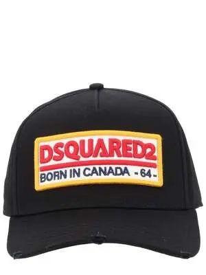 Dsquared2 Baseball Cap With Logo Patch - Black