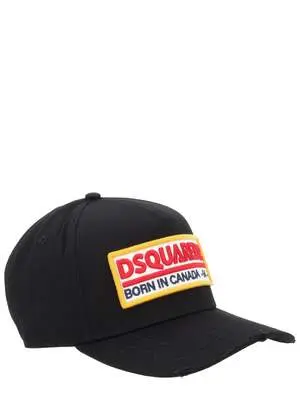 Dsquared2 Baseball Cap With Logo Patch - Black