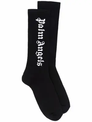 Palm Angels Classic Logo Socks - Black White