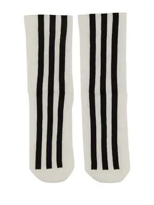 Y3 Striped Socks - White