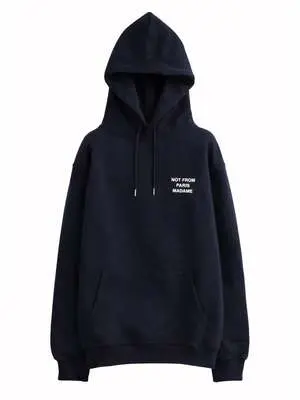 Drole De Monsieur Relaxed Fit Slogan Sweatshirt - Blue
