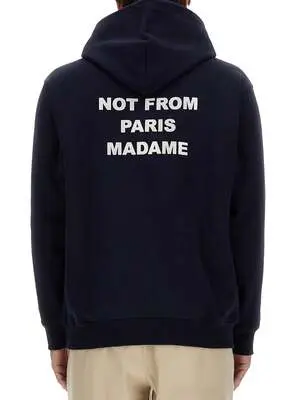 Drole De Monsieur Relaxed Fit Slogan Sweatshirt - Blue