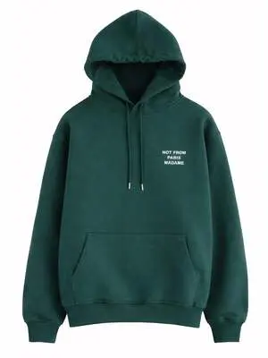 Drole De Monsieur Slogan Relaxed-fit Sweatshirt - Green