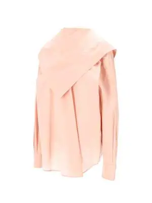 AMI Paris Long Sleeve Bandana Blouse - Poudre
