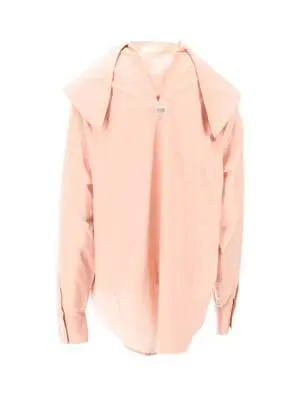 AMI Paris Long Sleeve Bandana Blouse - Poudre