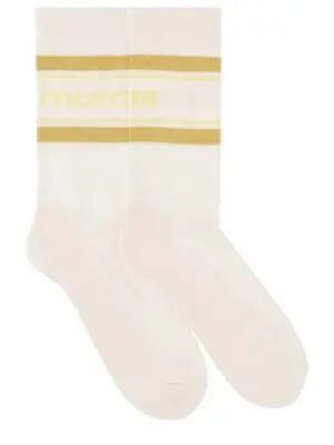 MARANT Socks With Logo Powder
