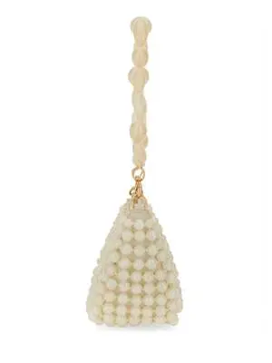 Cult Gaia Mercier Beaded Shoulder Bag - Ivory