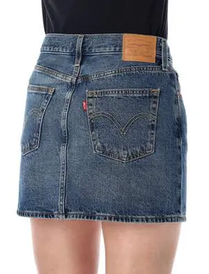 LEVI'S Denim Mini Skirt - Phoenix Rising Mid Blue