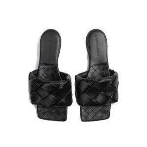 Bottega Veneta Intrecciato Leather Flat Sandals