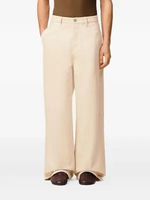 Ami Wide Fit Jeans With Side Stripes - Ecru