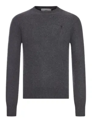 Ami Round Neck Sweater - Anthracite