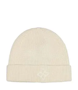 Tagliatore Knitted Wool Beanie - White