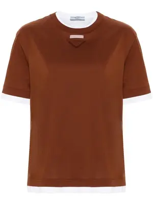 Prada Cotton Layered T-shirt