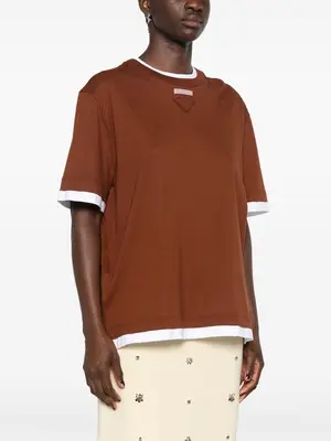 Prada Cotton Layered T-shirt