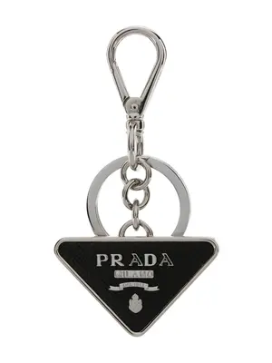 Prada Logo Keyring - Nero