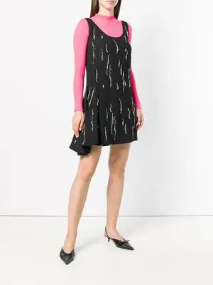 Prada Sablè Satin Embellished Dress