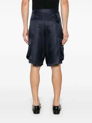Prada Silk Cargo Shorts - Bleu