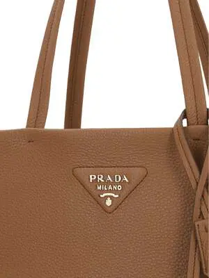 Prada Triangle Logo Tote Bag