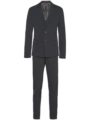 Prada Single Breasted Techno Suit - Nero