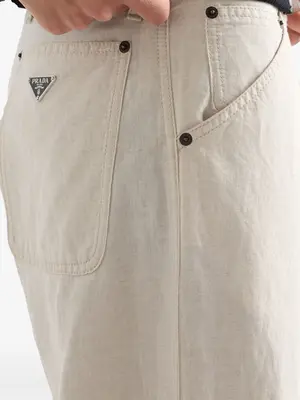 Prada Chambray Pants - Natural