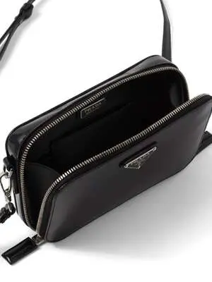 Prada Small Brique Brushed Crossbody Bag