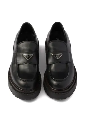Prada Leather Loafers - Nero