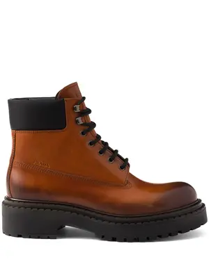 Prada Lace Up Boots For Men