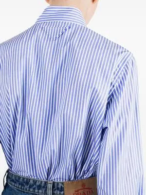 Prada Embroidered Stripe Shirt